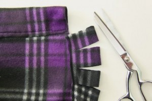 Braided Edge Fleece Blanket Tutorial - Smashed Peas & Carrots