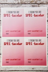 Free Spec-tacular Valentine Card Printable - Smashed Peas & Carrots