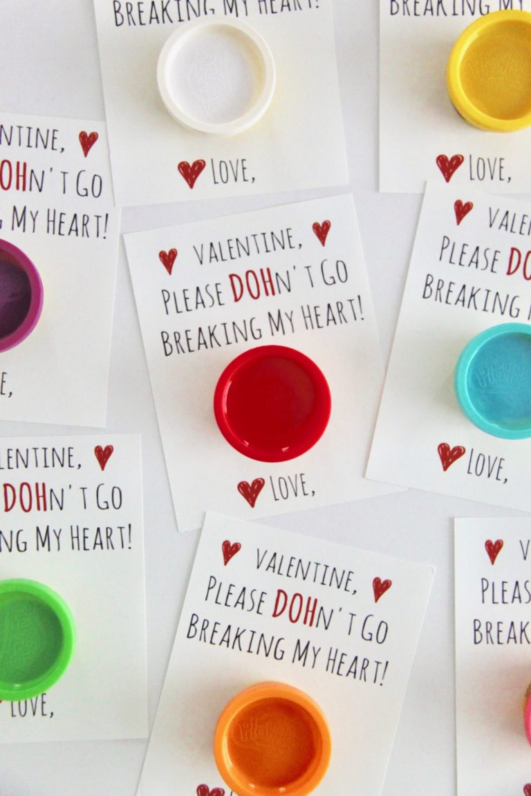 Play Doh Valentine Card Free Printable - Smashed Peas & Carrots